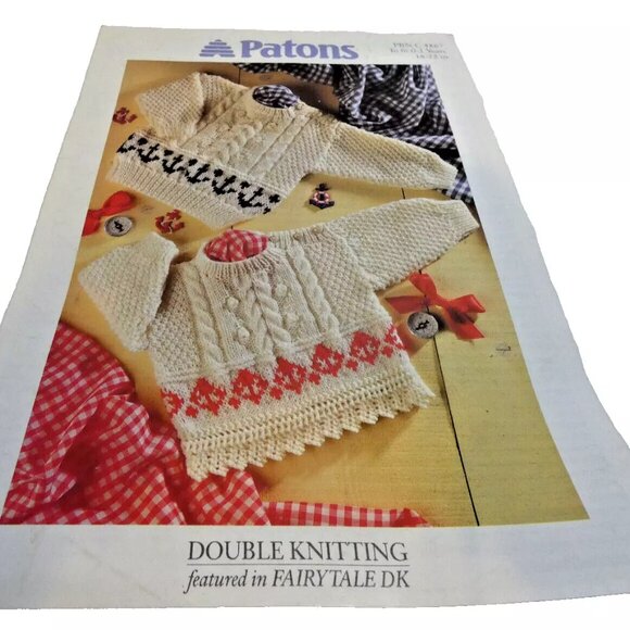 Patons | Art | Patons Child Sweater Pattern Booklet Double Knit Diy Boy ...